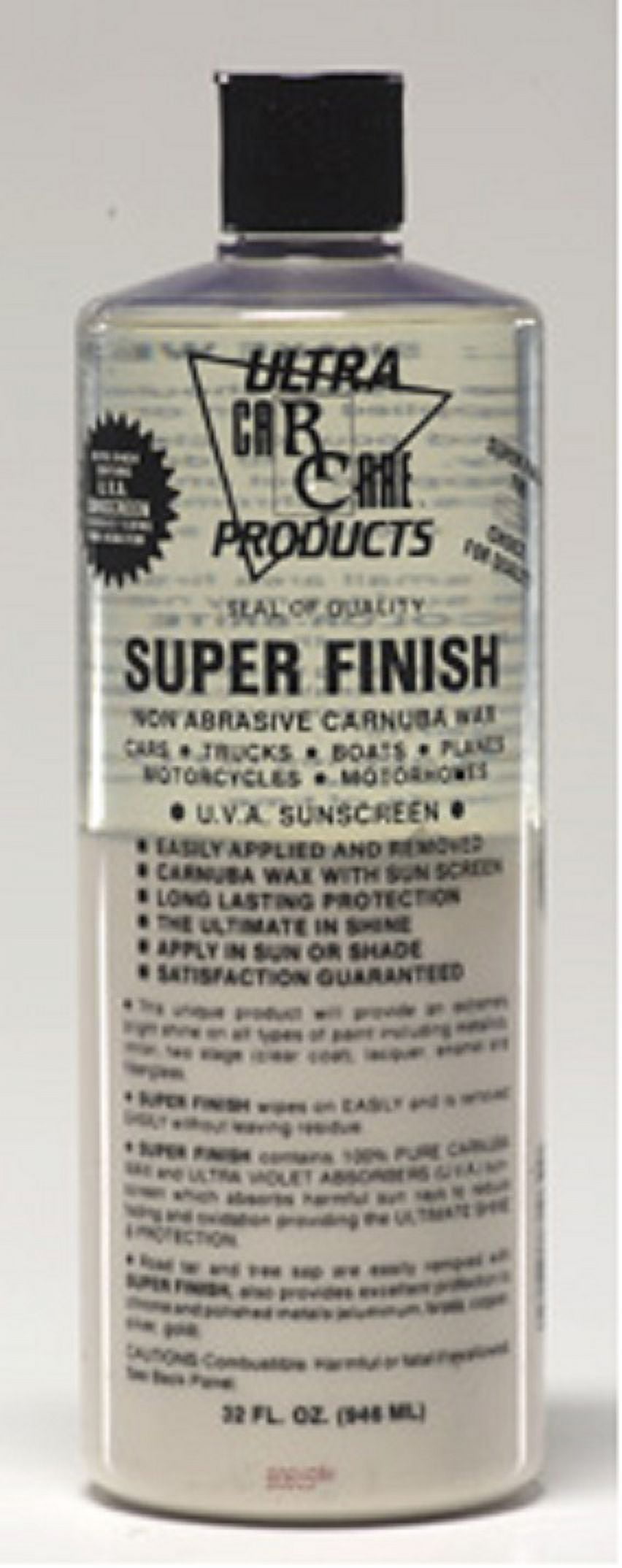 Ultra Car Care SUPER FINISH Car, truck and Boat Wax 32oz - Walmart.com