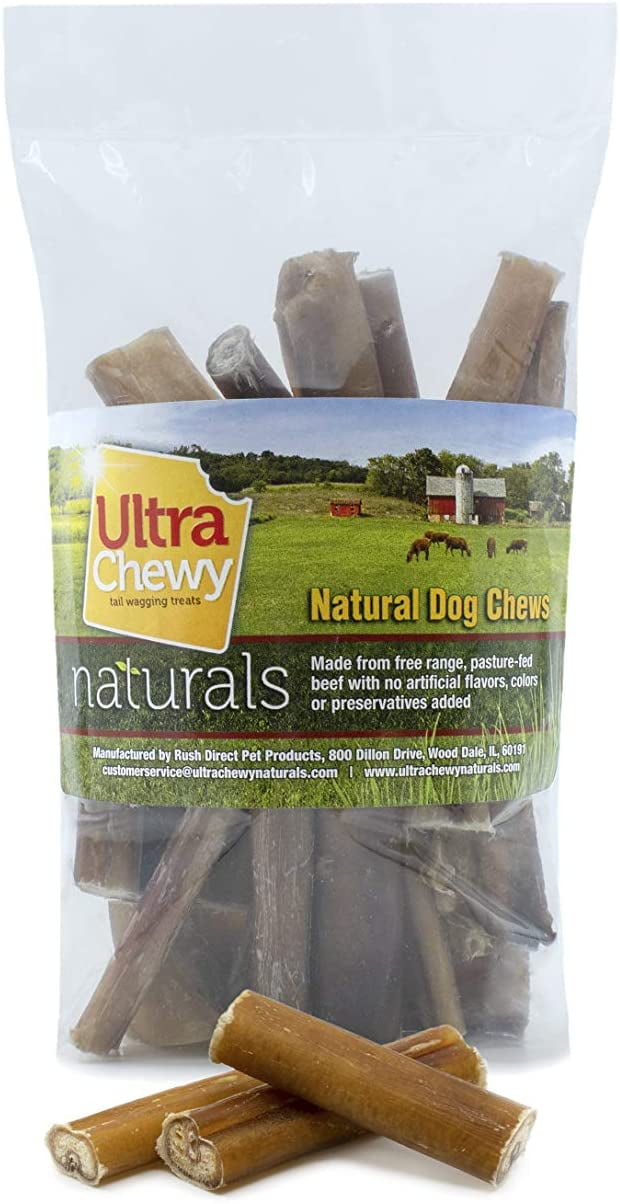 Ultra Chewy Naturals Odor-Free Beef Bully Sticks for Dogs, 2" to 5", 1/ ...