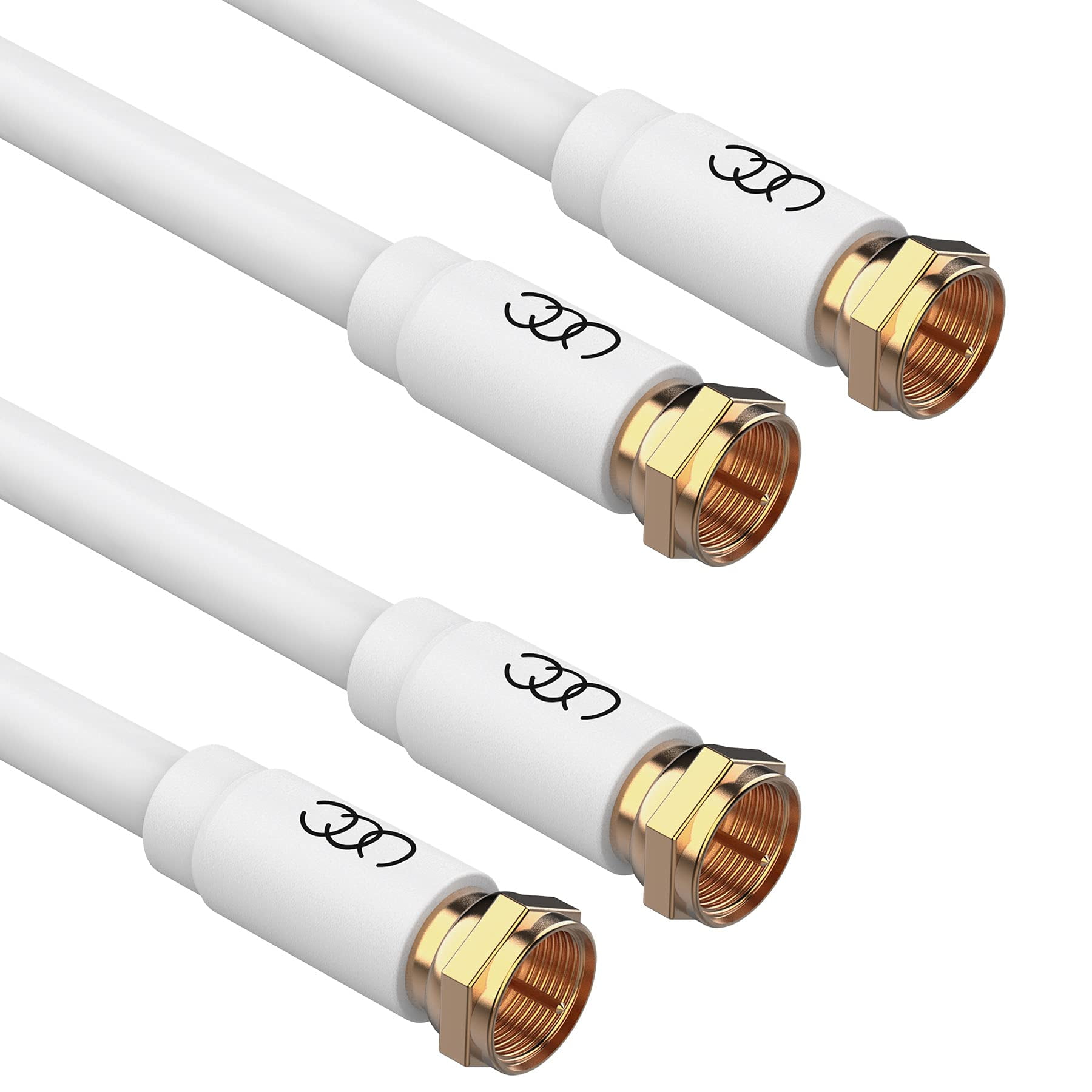Ultra Clarity Cables Coaxial Cable 50ft (2 Pack) - Triple Shielded RG6 ...