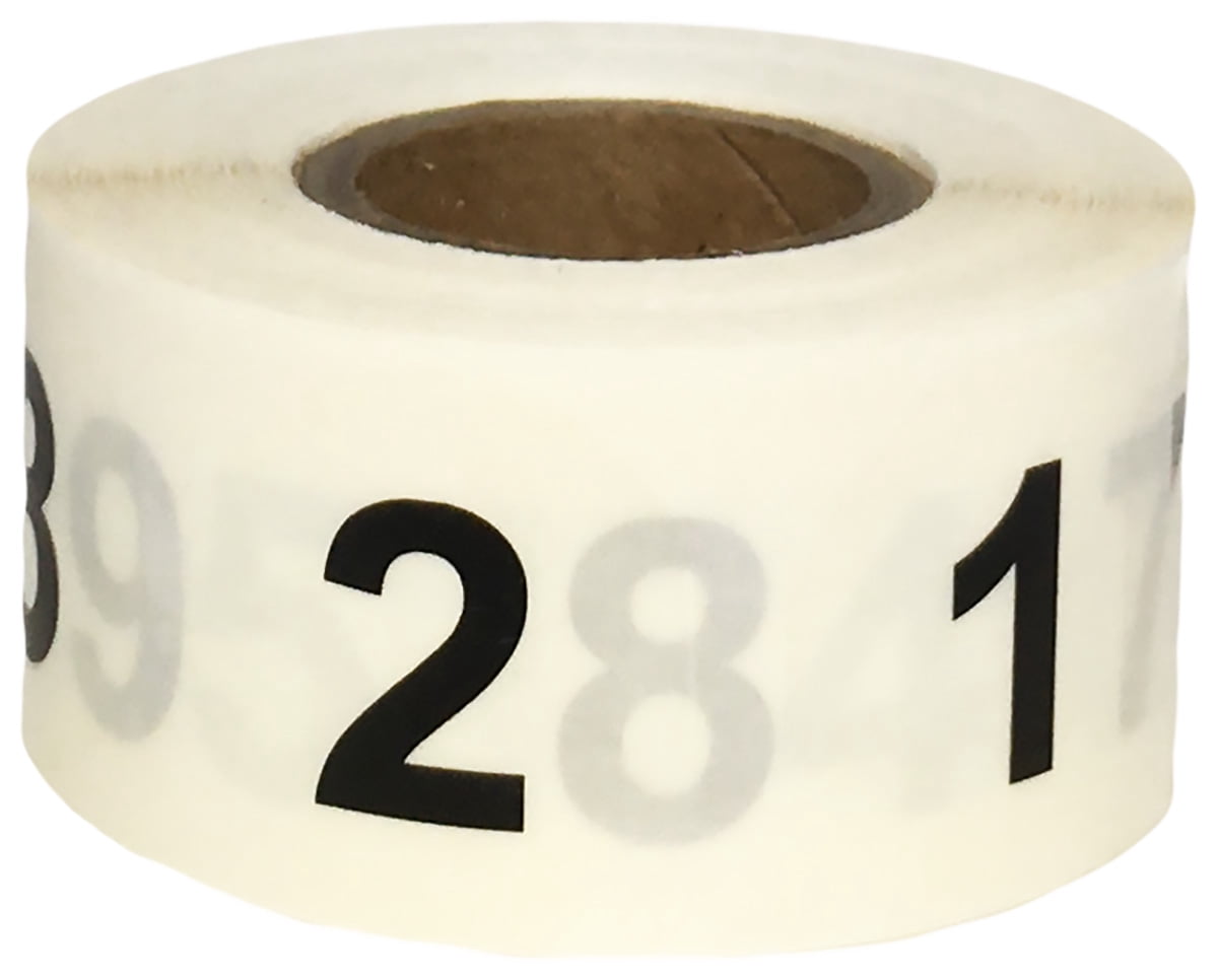 Ultra Clear Consecutive Number 1-10 Stickers | 1" inch - 1-10, 50 Sets ...