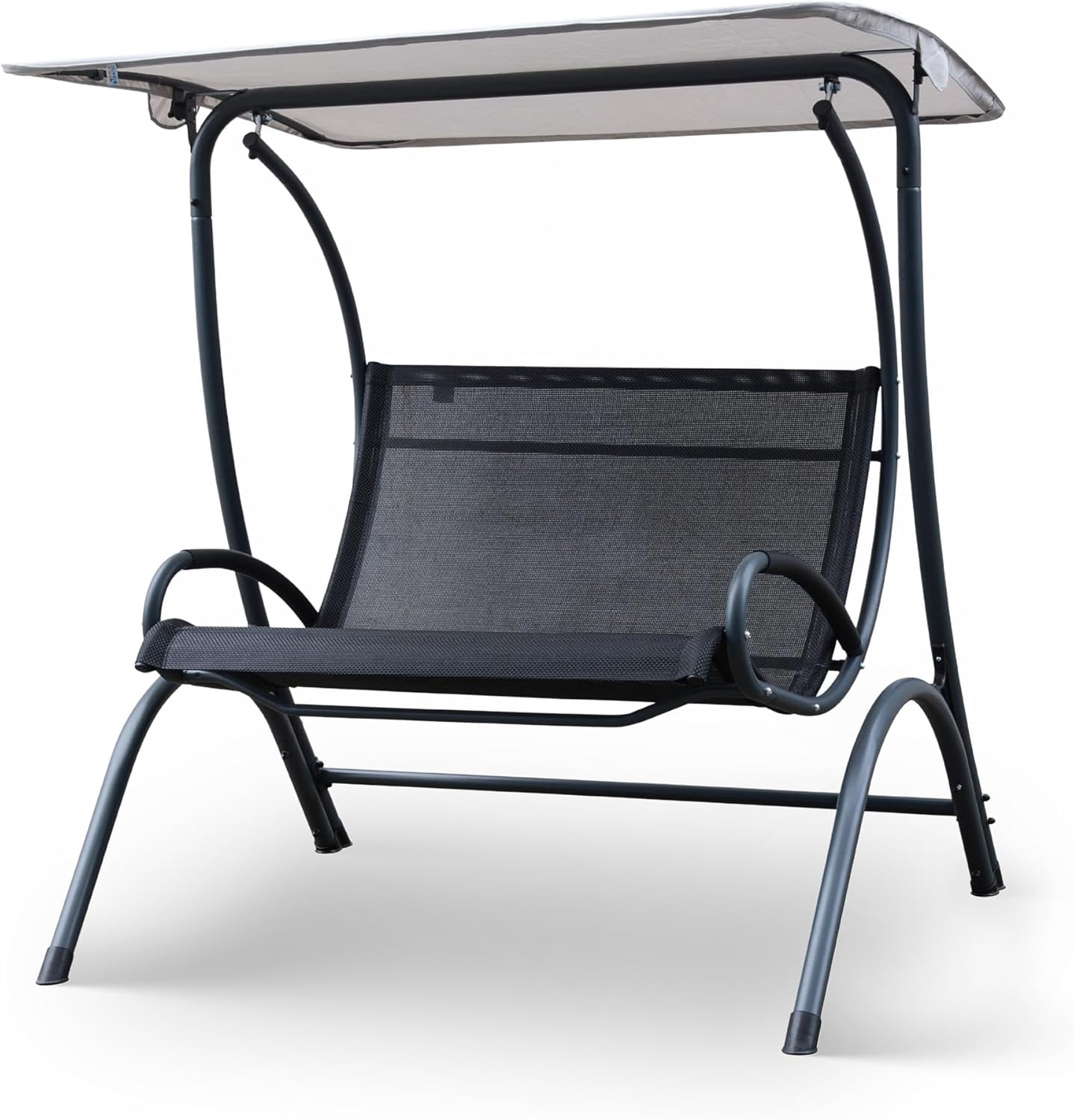 Ultra Comfortable Cool Mesh Dual Swing with Canopy - Black and Light ...