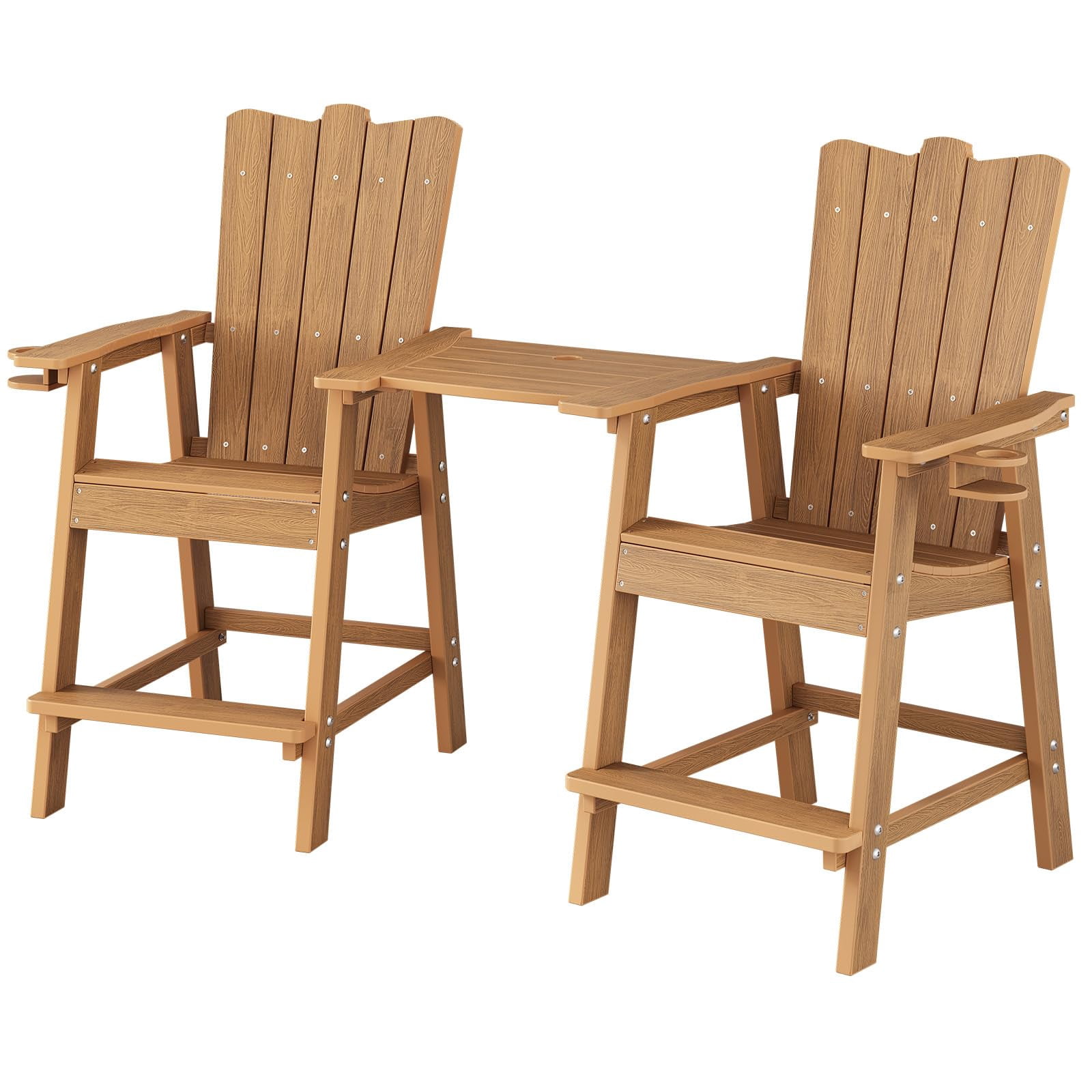 Ultra Comfy Tall Adirondack Chairs Set of 2 – Weather-Resistant HDPS ...