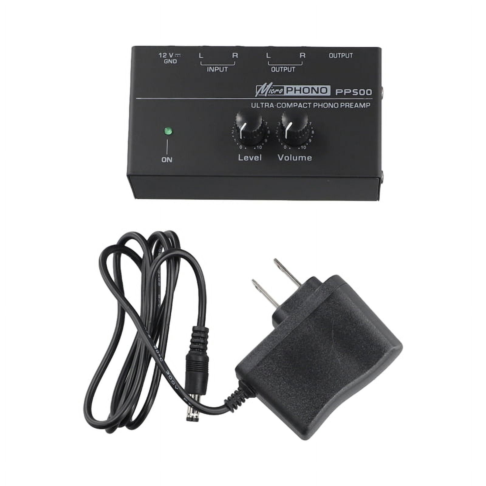 Ultra-Compact Phono Preamp PP500 with Treble Balance Volume Adjustment ...