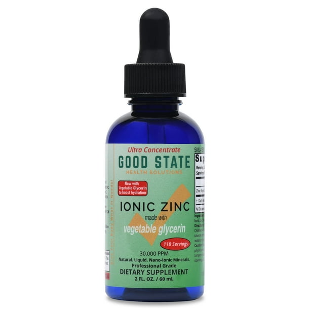Good State Ultra Concentrate Liquid Ionic Zinc Supplement, 2 Fl Oz ...