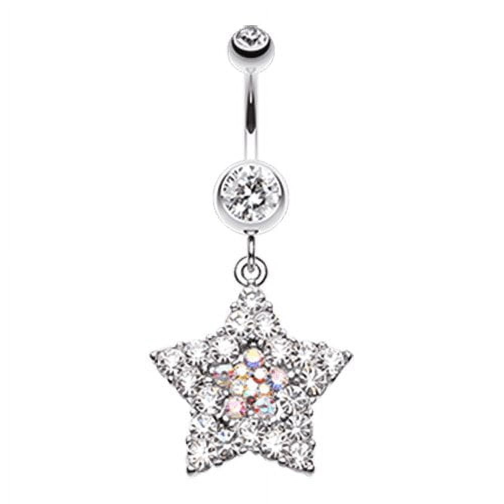 Ultra Dazzle Star Belly Button Ring - Walmart.com