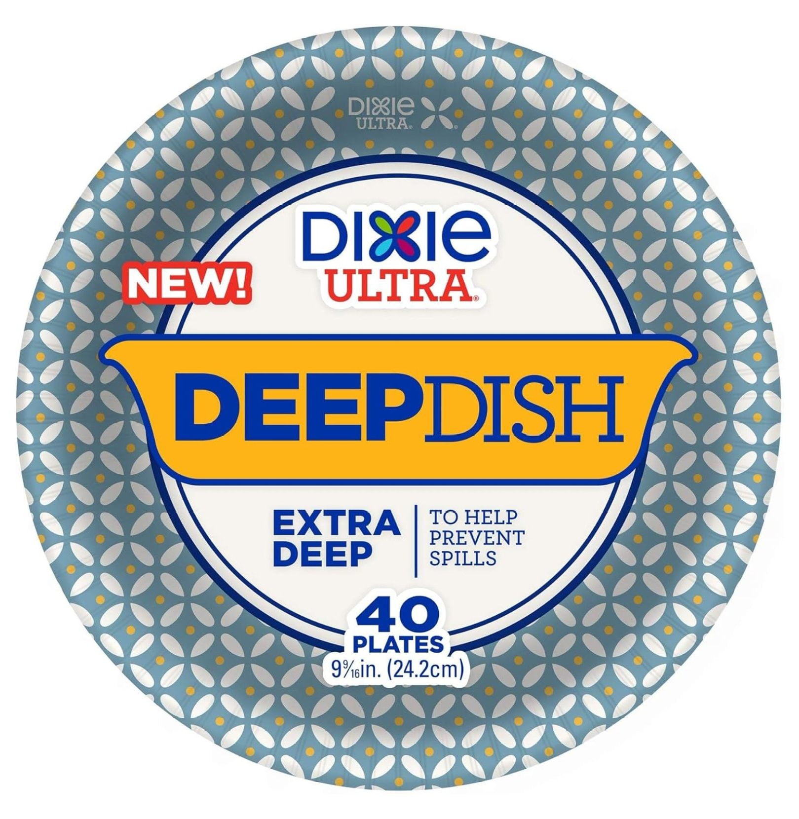 Ultra Deep Dish Paper Plates 9 9/16 Inches, 40ct / Pack, 4 Packs ...