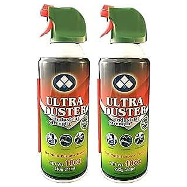 Ultra Duster Industrial Strength Compressed Air Duster Cleaner 10 oz. 2 ...