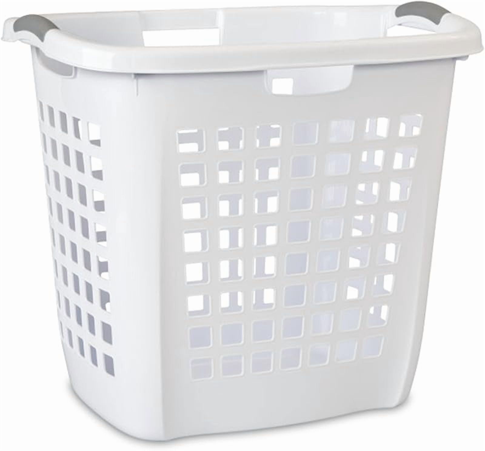 MY Ultra Easy Carry Laundry Hamper, 4-Pack White Plastic Laundry ...