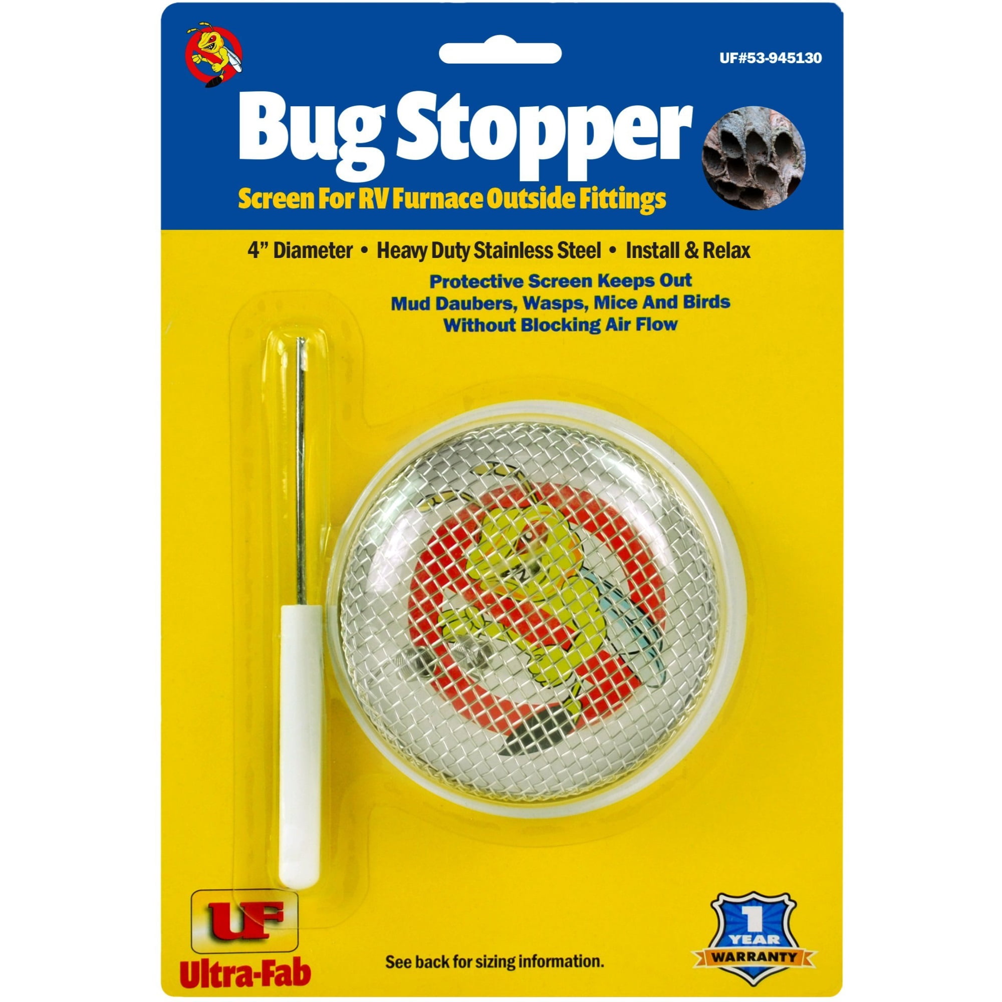 Ultra-Fab Products 53-945130 Bug Stopper 4 Round Insect Screen for ...