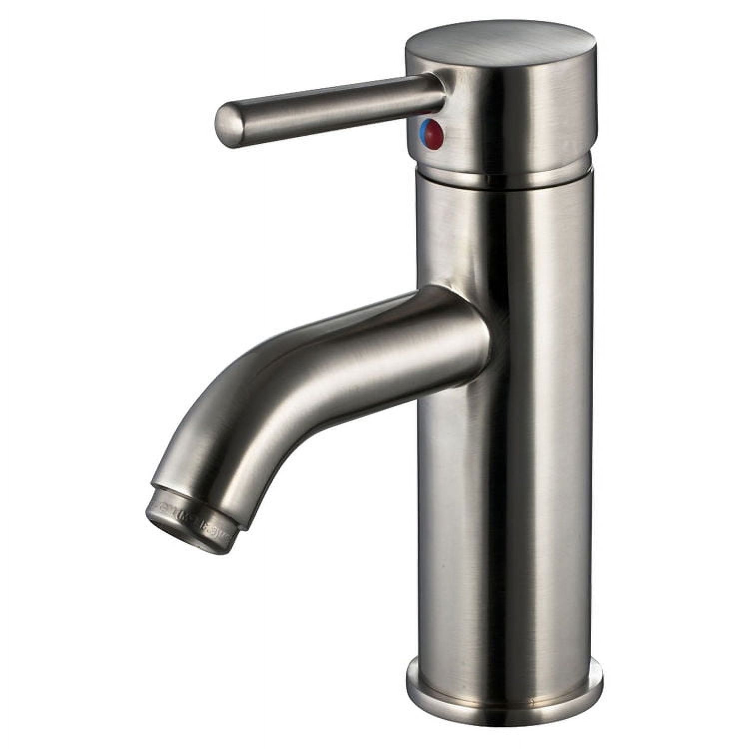 Ultra Faucets UF36503 Euro One-Handle Bathroom Faucet, Brushed Nickel ...