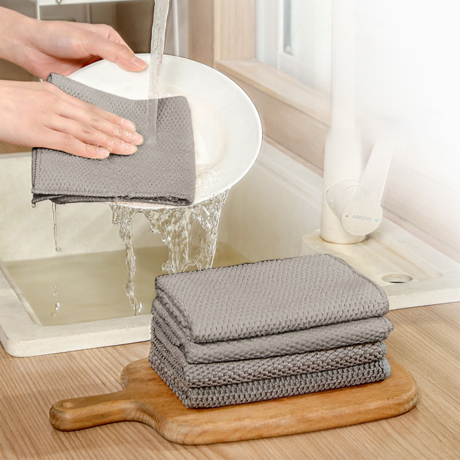 Ultra Fine Fiber Cleaning Cloth Dishwashing Cloth Car Bathroom ...