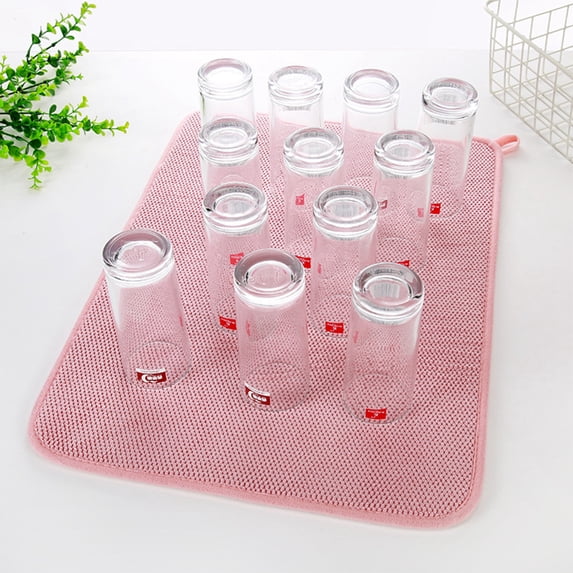Ultra Fine Fiber Water Absorbing & Quick Drying Kitchen Mat, Drainage ...