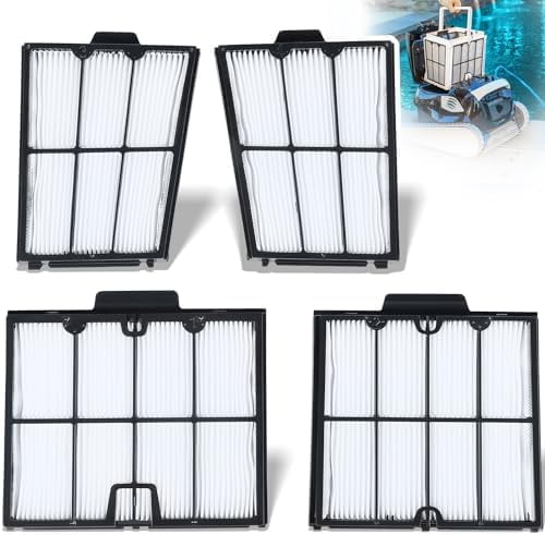 Ultra Fine Filters Panels (4PK) Compatible with Dolphin Active 20，Explorer E30, M600, Proteus ...