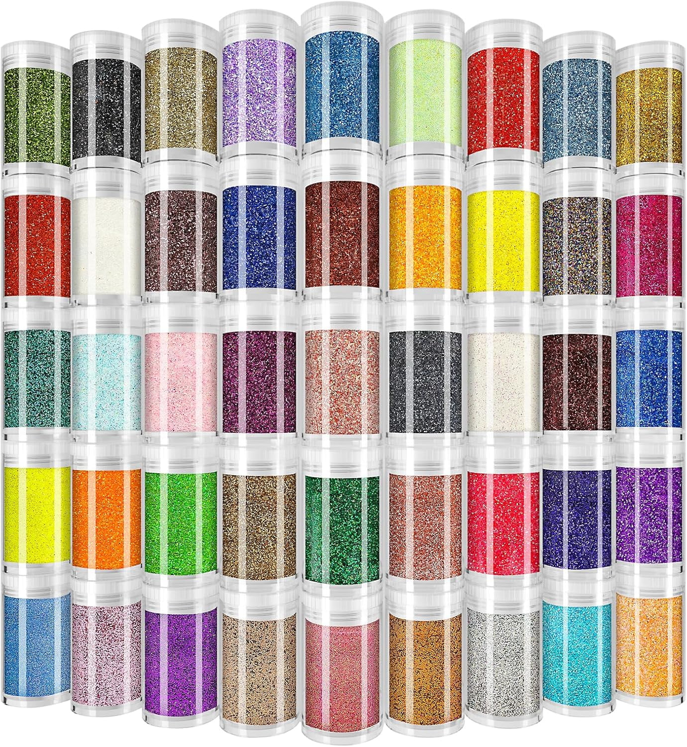 Ultra Fine Glitter for Nails, Set of 45 Colors, Extra Fine Resin ...