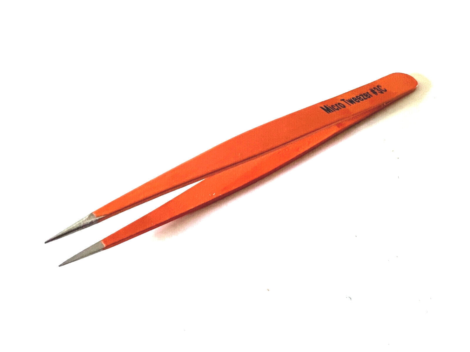 Ultra Fine Point Micro Tweezers #3C Professional Color Coated Tick ...