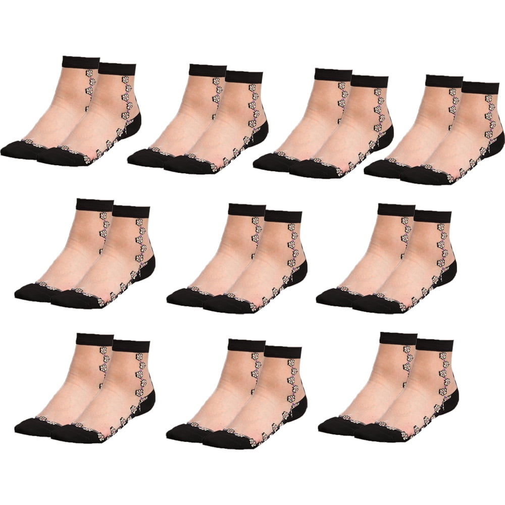 Ultra-Fine Sheer Footwear for a Flawless Look Translucent Net Socks ...