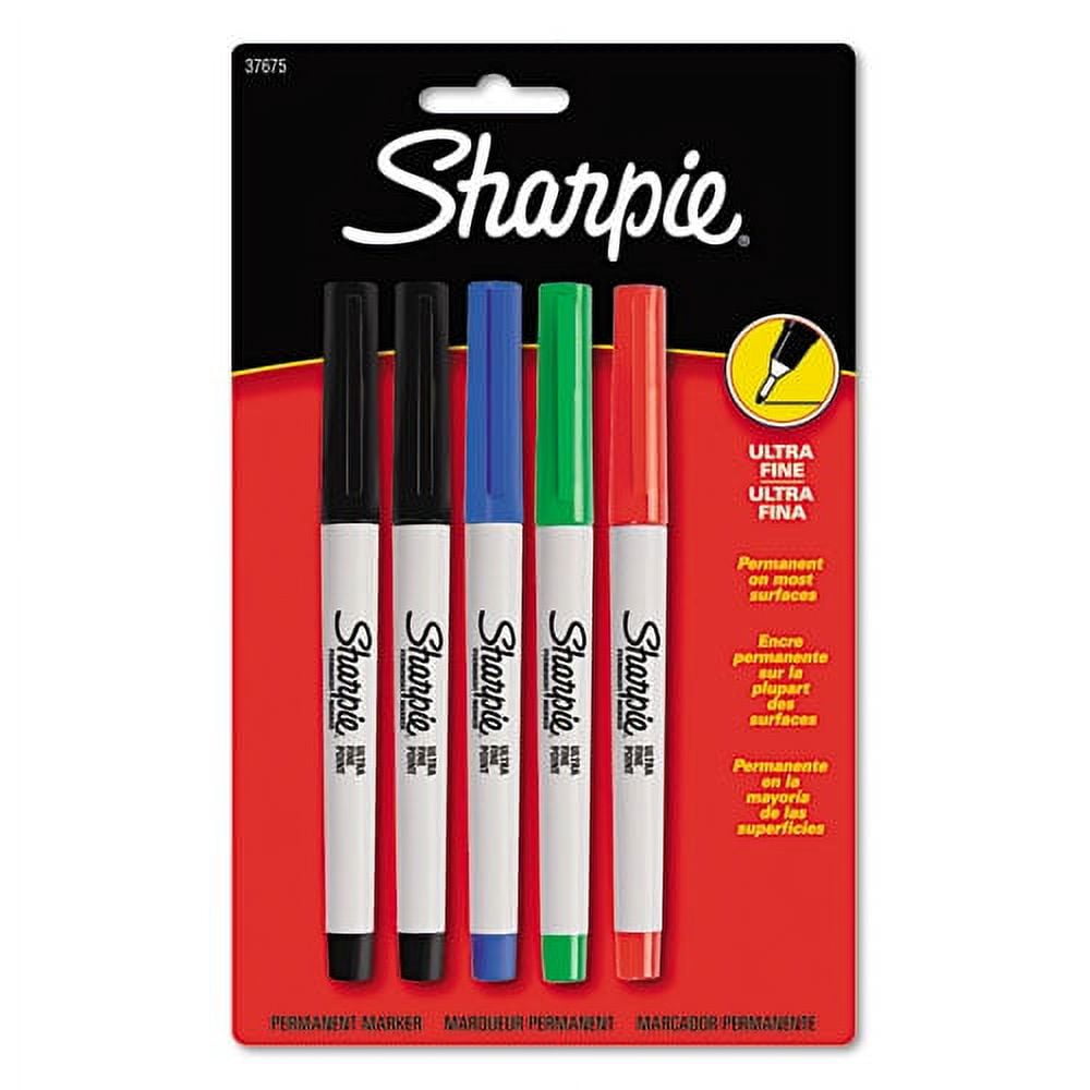 Ultra Fine Tip Permanent Marker, Extra-Fine Needle Tip, Assorted Colors ...