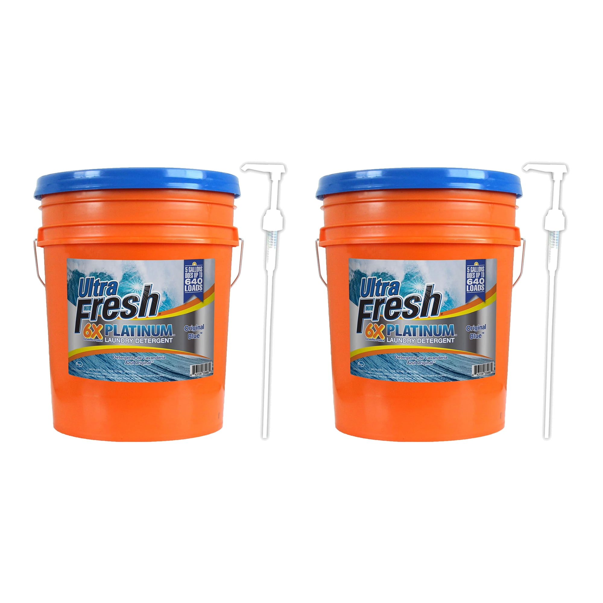 Ultra Fresh 6X Platinum 5 Gallon Laundry Detergent, Mountain Fresh (2 ...