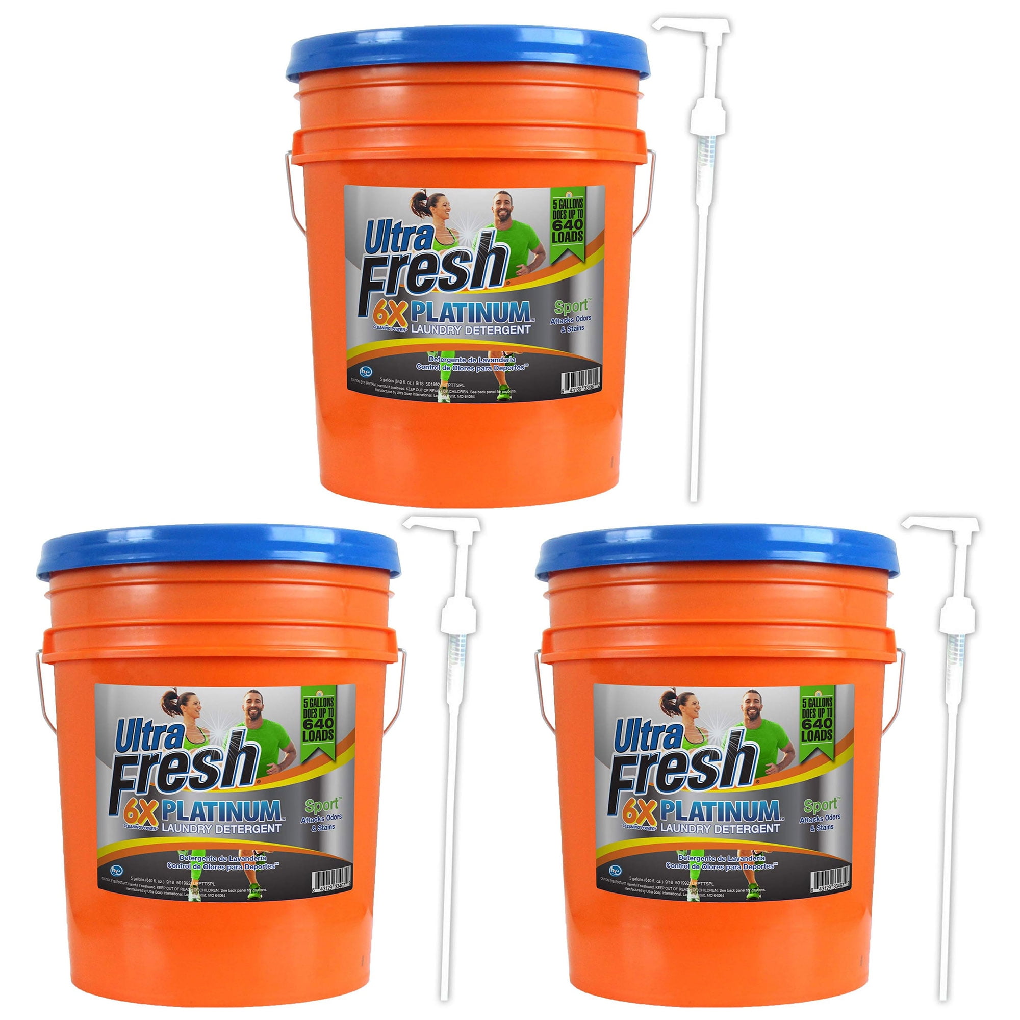 Ultra Fresh Platinum Sport 6x Laundry Detergent Up to 640 Loads (3 Pack ...