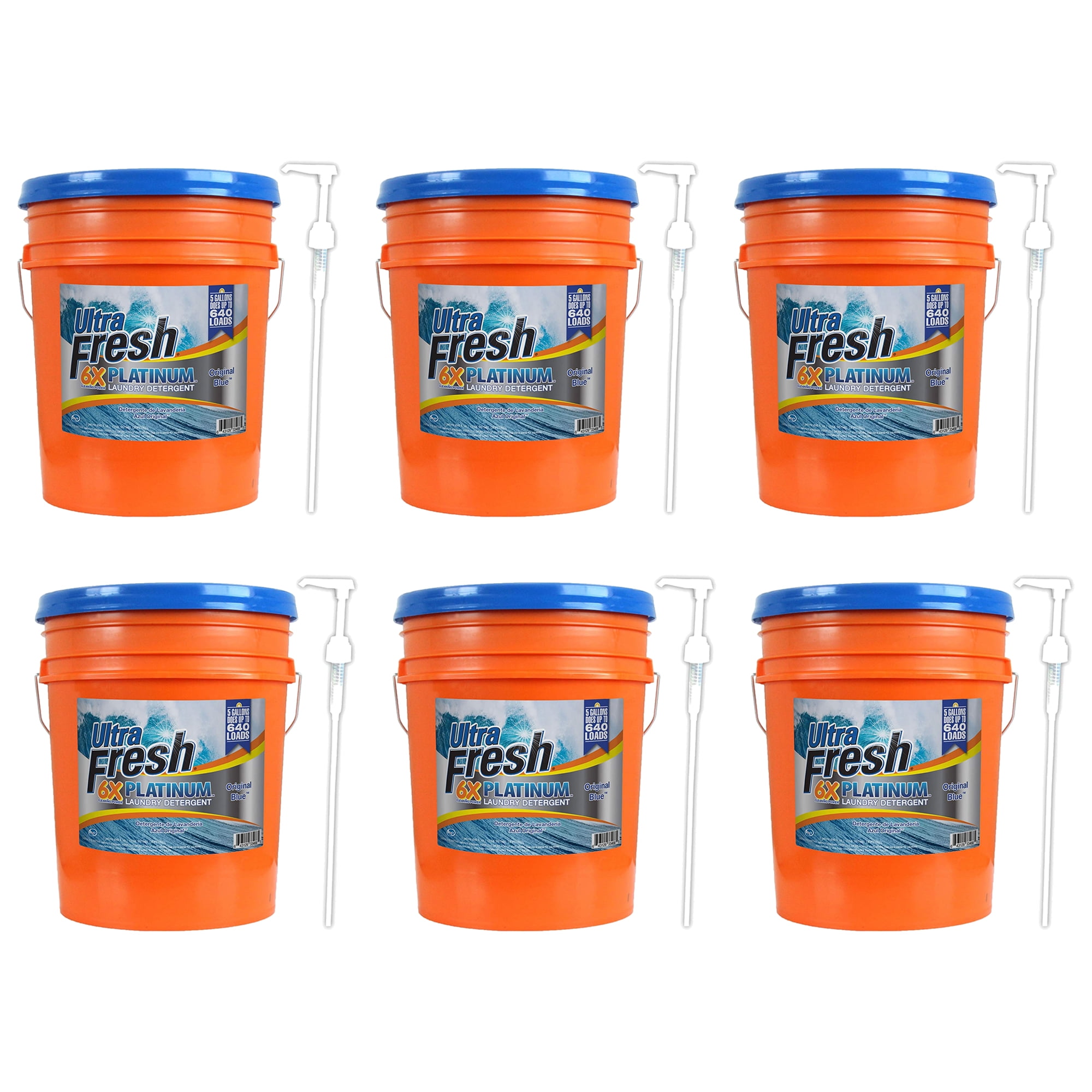 Ultra Fresh 6X Platinum 5 Gallon Laundry Detergent Liquid(6 Pack ...