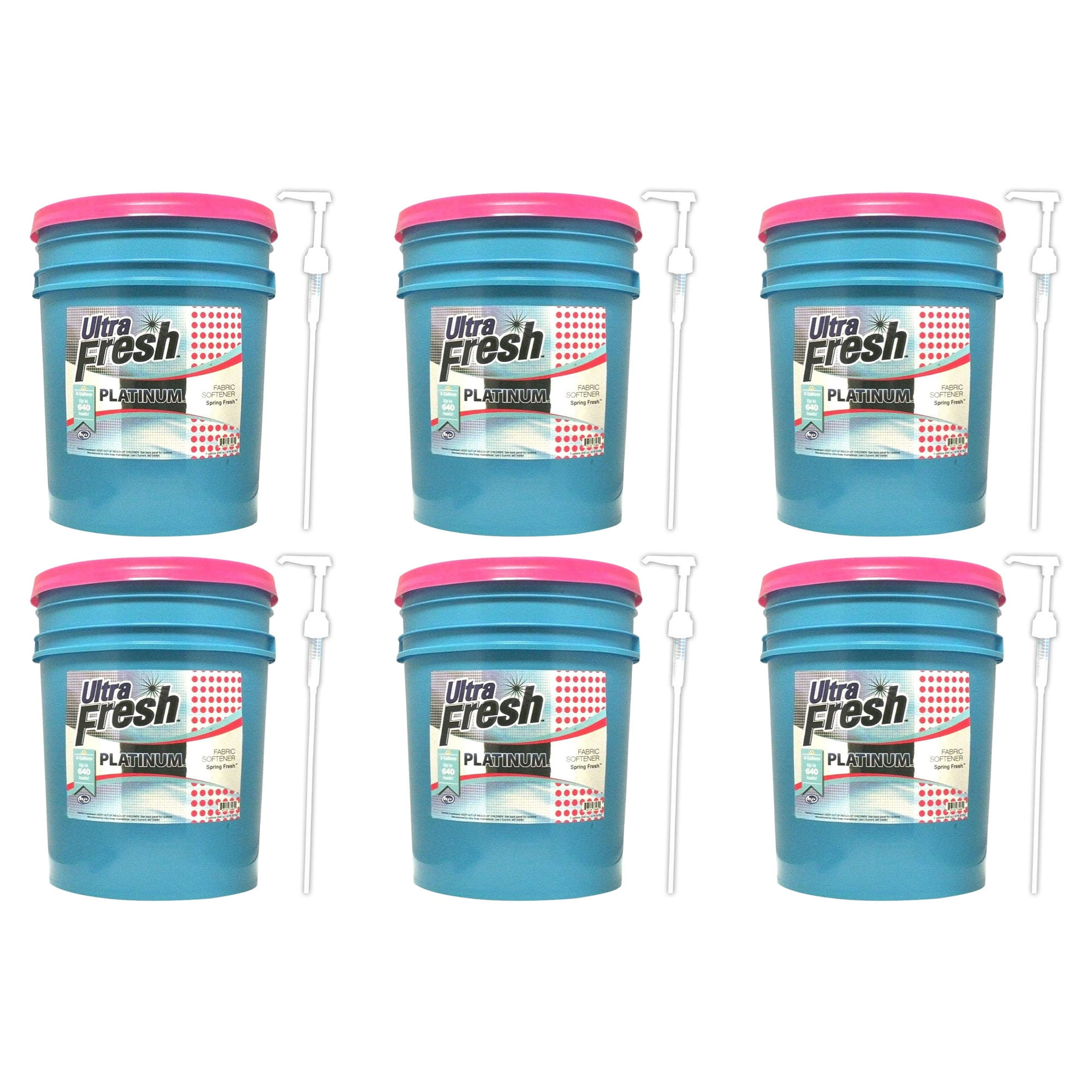 Ultra Fresh Platinum Spring Fresh Fabric Softener, Up to 640 Loads (6 ...