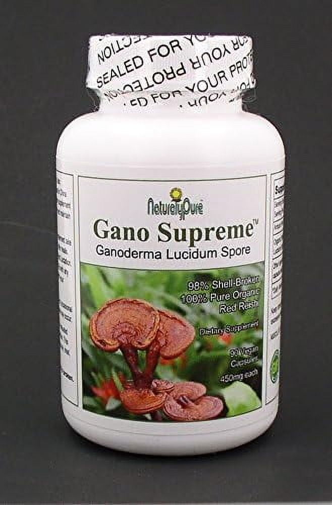 Ultra Gano-Supreme Organic Ganoderma, Red Reishi Spore. 90 Vegan ...
