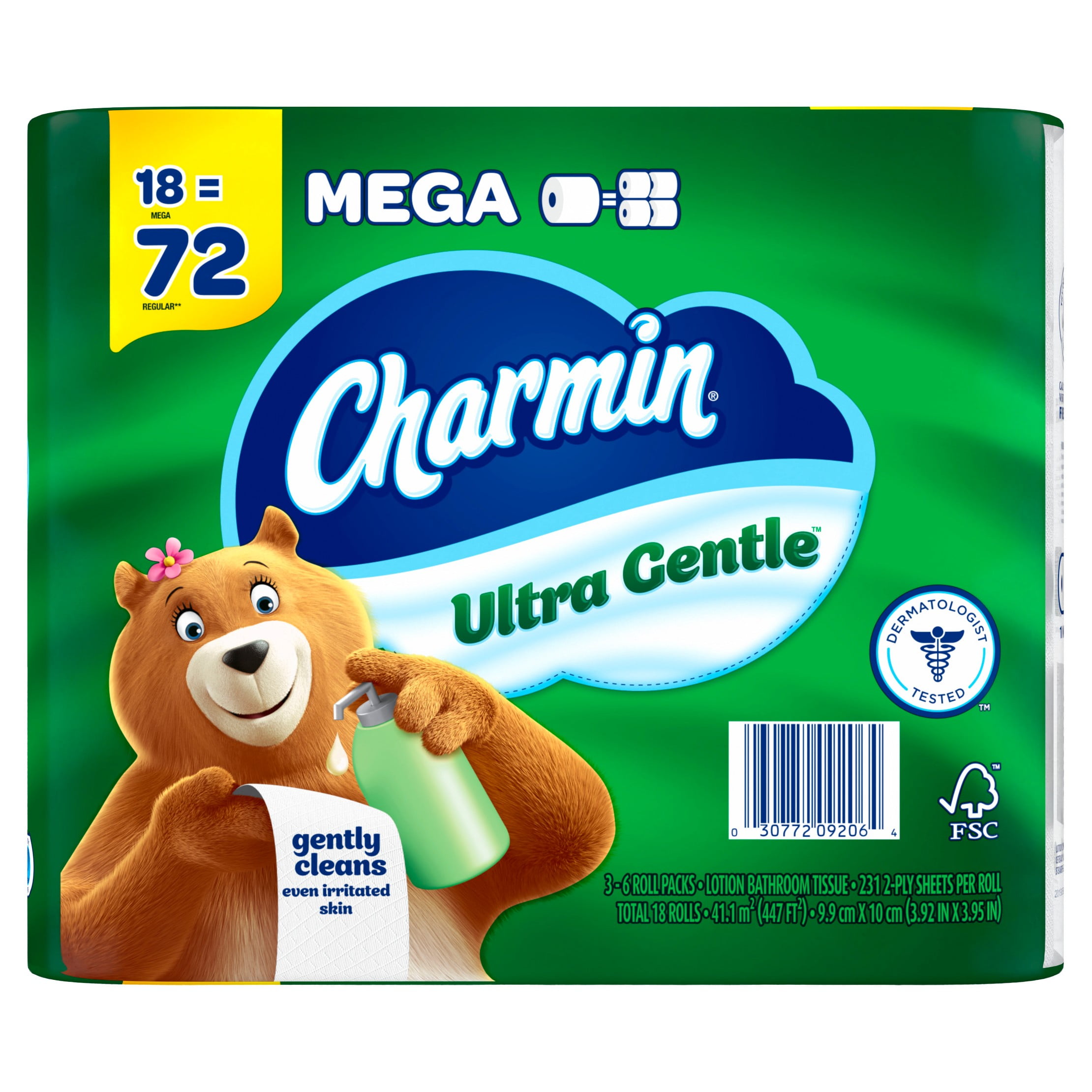 Ultra Gentle Toilet Paper - 18 Mega Rolls - Walmart.com