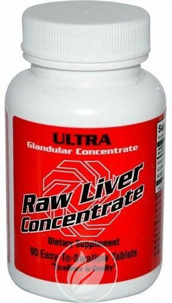 Ultra Glandulars Raw Liver Concentrate Tablets, 8000 Mg, 90 Count ...