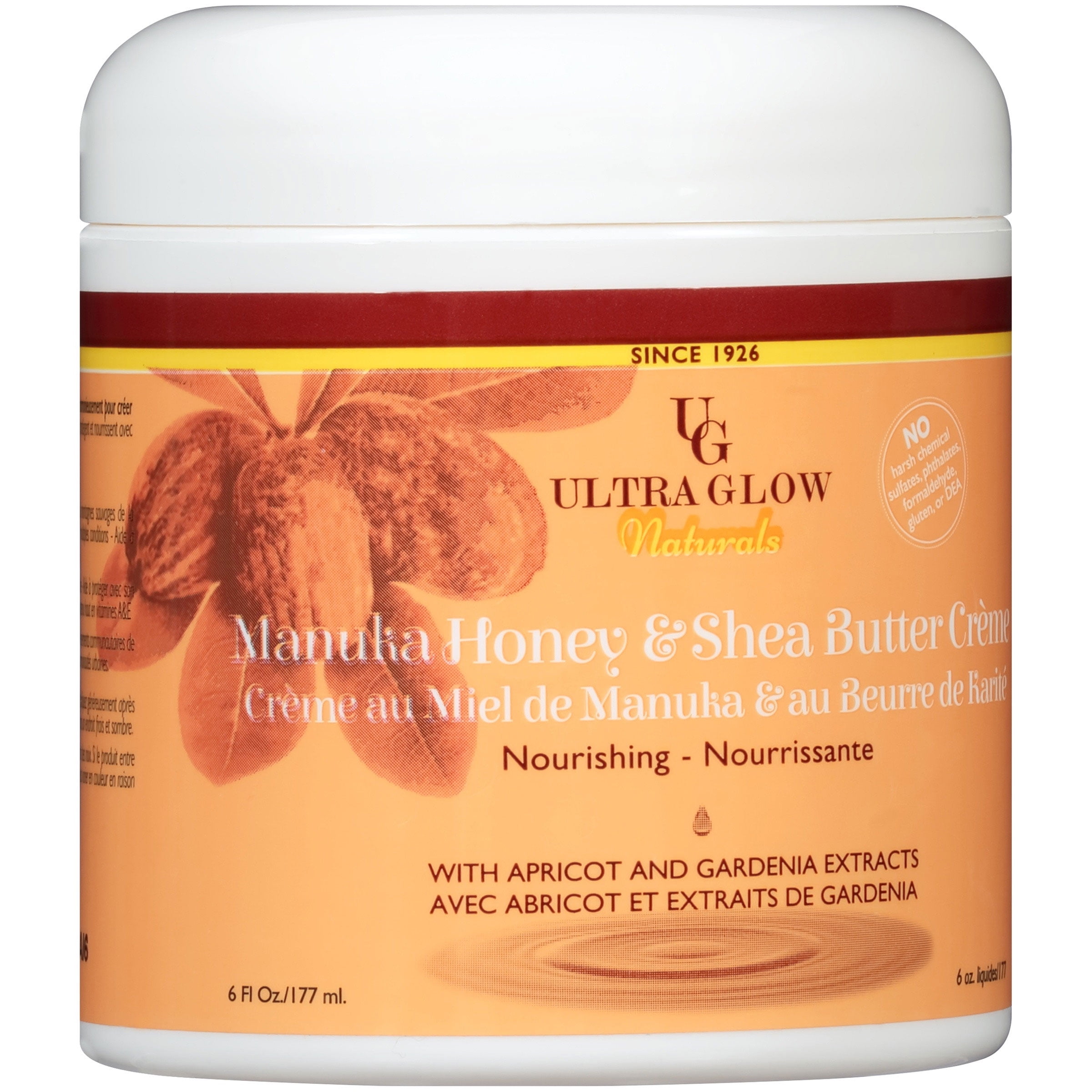 Ultra Glow Naturals Manuka Honey & Shea Butter Creme 6 Oz,Pack of 3 ...