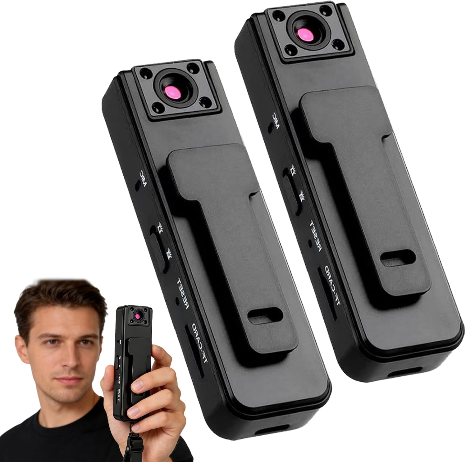 Ultra HD 2-in-1 Sports Video & Audio Recorder, 1080p Wearable Body ...
