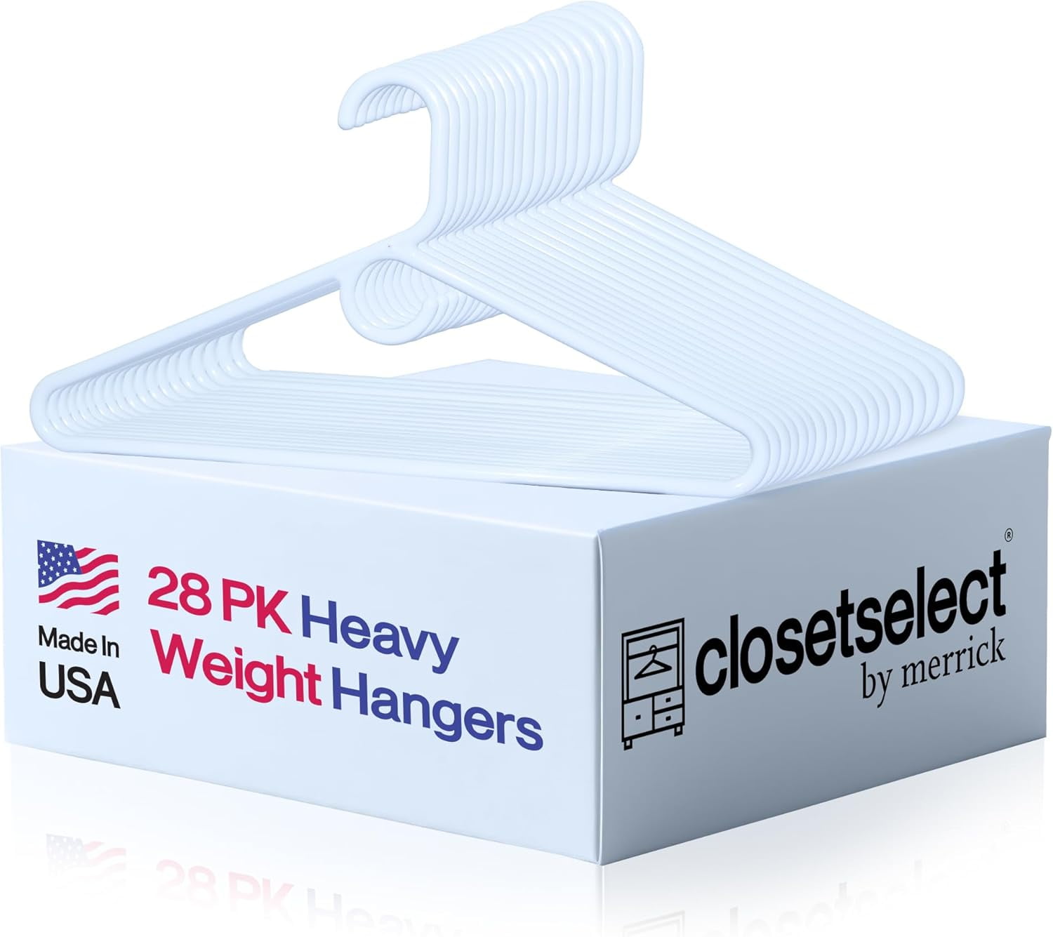 Ultra Heavy Duty Plastic Hangers, Made in USA, White Heavy Weight ...