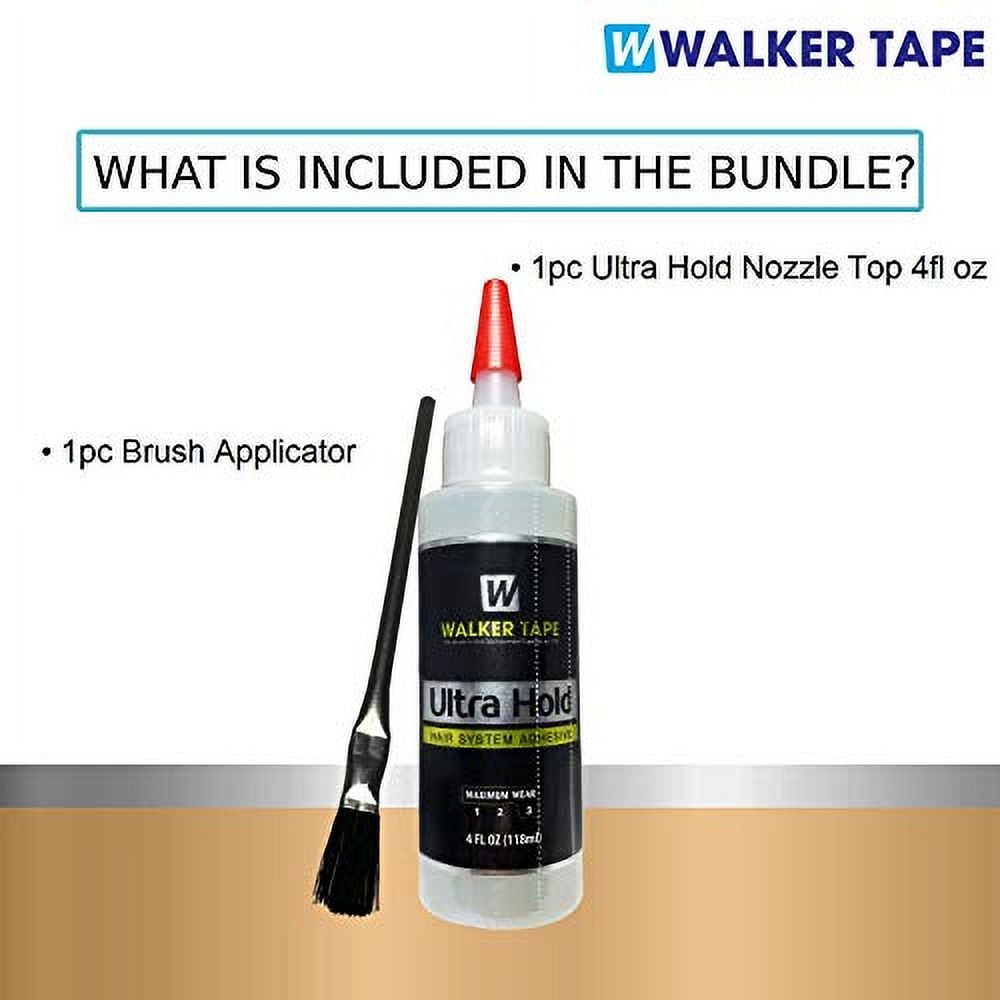 Ultra Hold Hair System Adhesive 4oz Nozzle Top w/Brush Bundle Pack ...