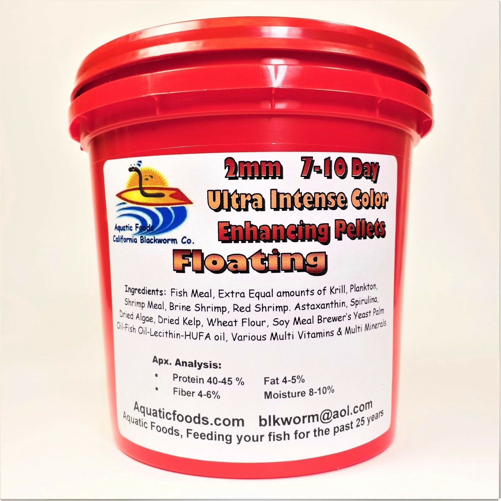 Ultra Intense Color Enhancing 2mm Floating Red Parrot Pellets for ...