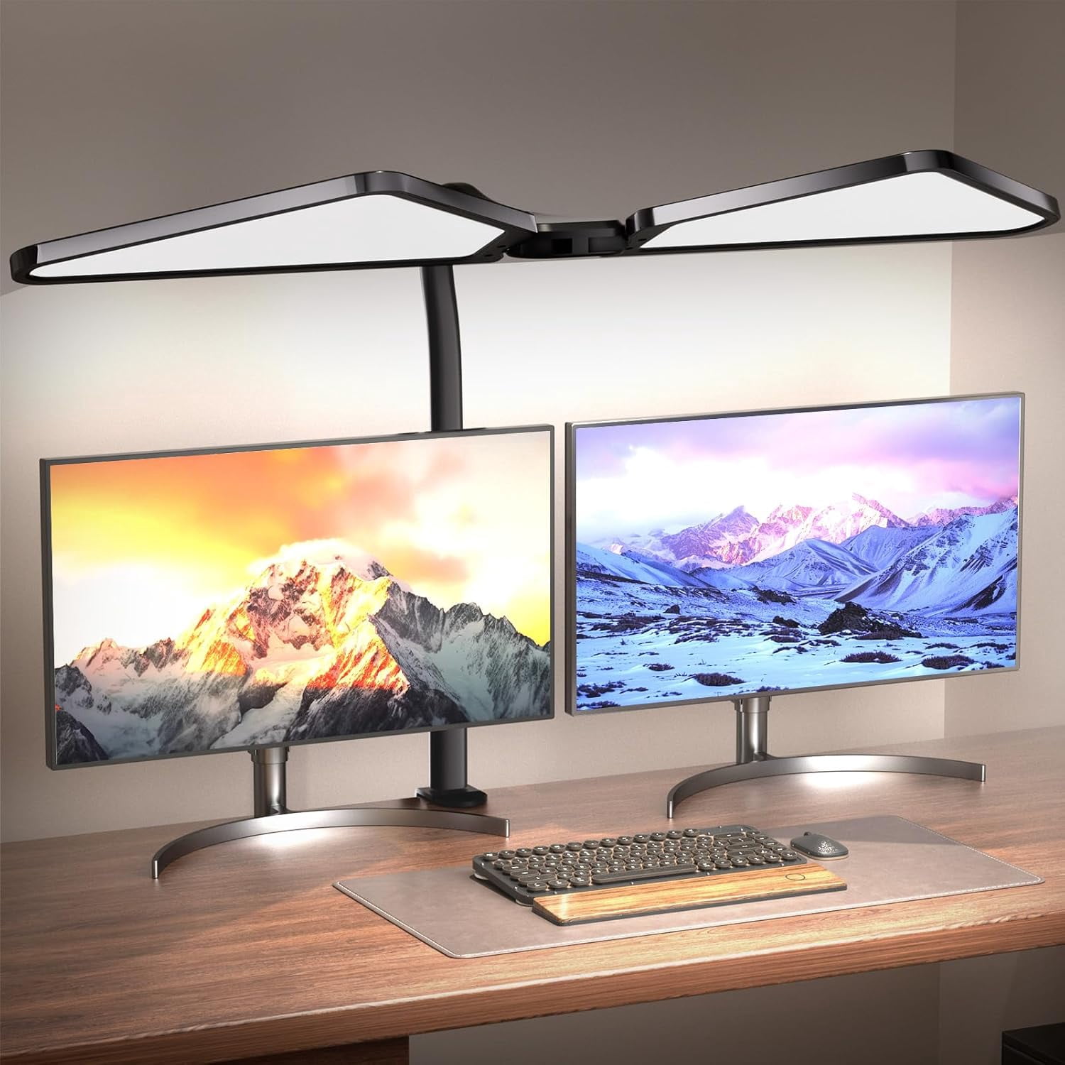Ultra-Large Dual-Source Clamp-On Gooseneck Desk Lamp | 5000 Lumen LED ...