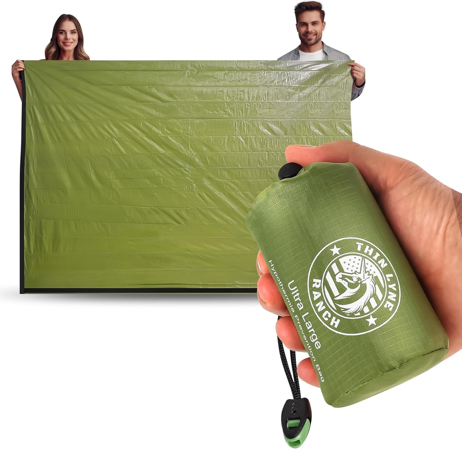 Ultra-Large Sleeping Bag for - Hypothermia Prevention & Shelter - Multi ...