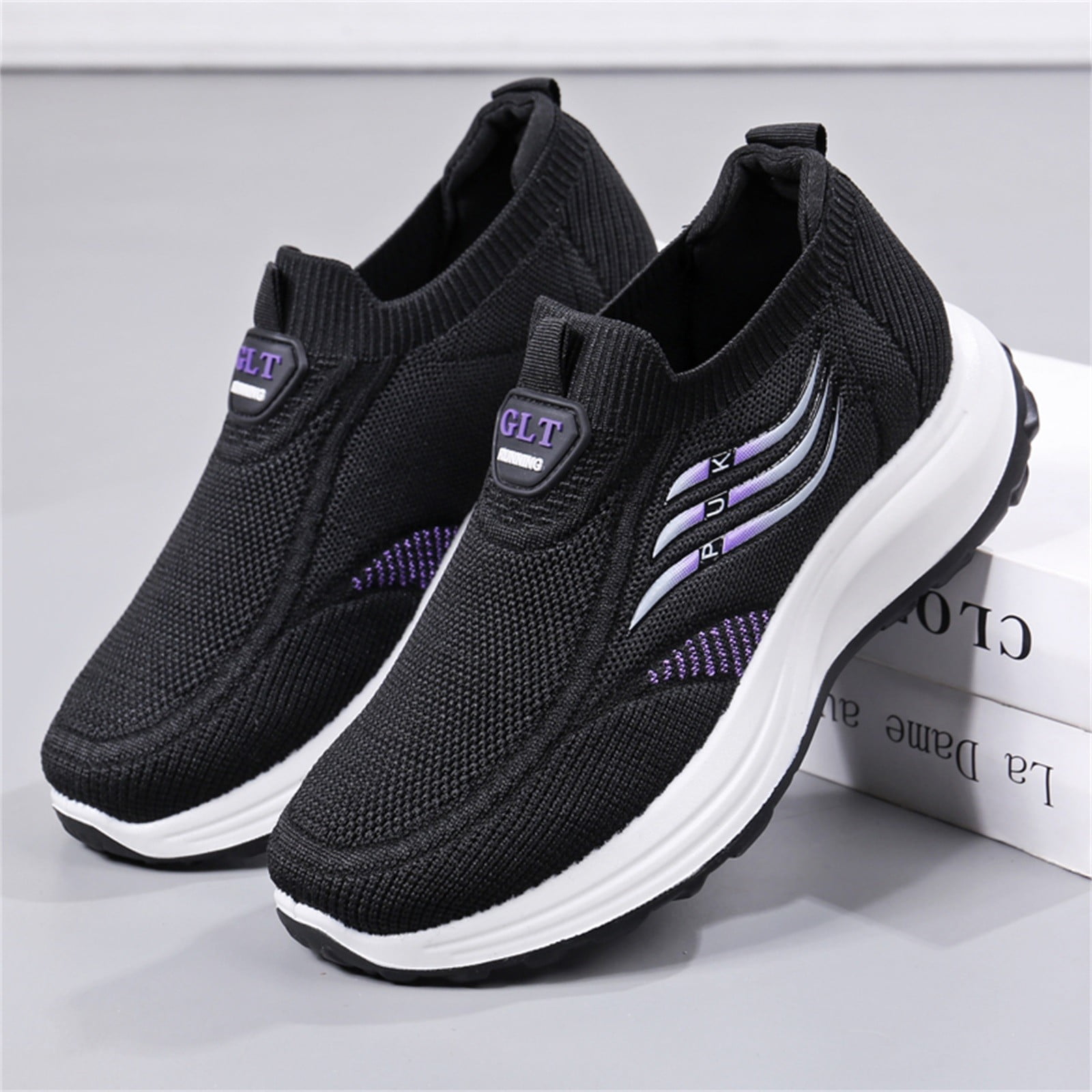 XIMIN Ultra Light Casual Sport Gym Fashion Sneakers Men's Slip on ...