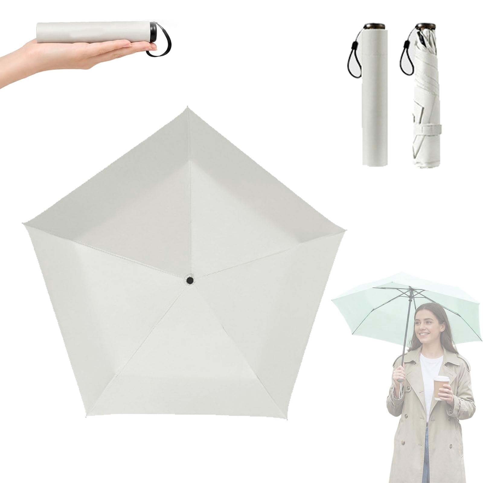 Ultra-Light Mini Travel Umbrella with UPF 50+ Sun Protection, Compact ...