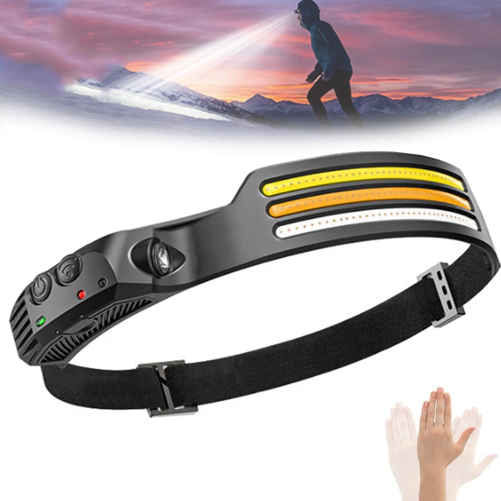Ultra-Light Motion-Sensing Headlamp,Led Headlamp Rechargeable Battery ...