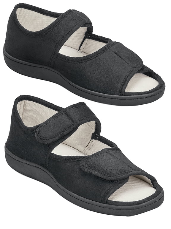 Alpine Swiss Gabe Memory Foam Slide Sandals Men's Adjustable Comfort ...