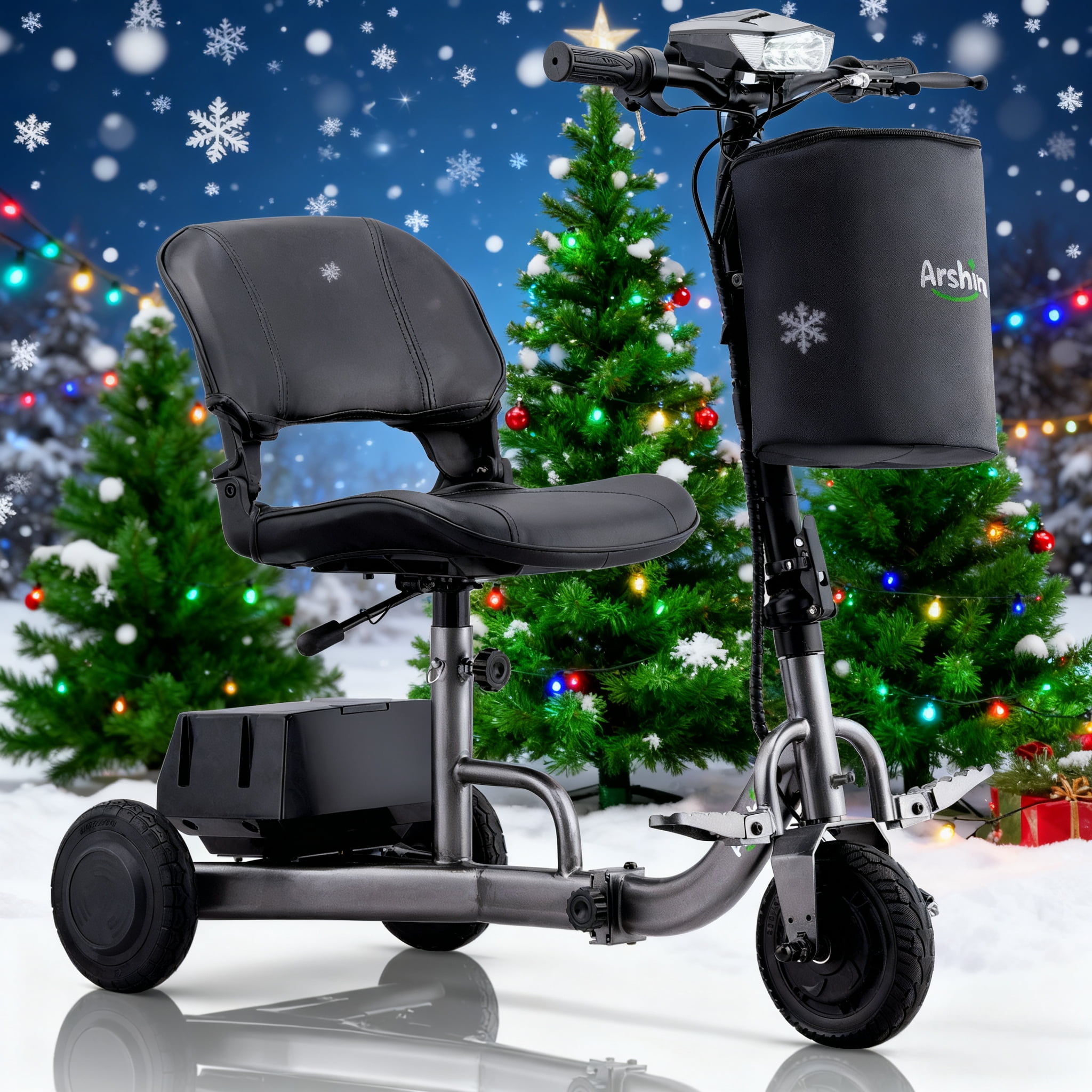 Arshin All-Terrain Foldable Mobility Scooter for Seniors,Lightweight ...