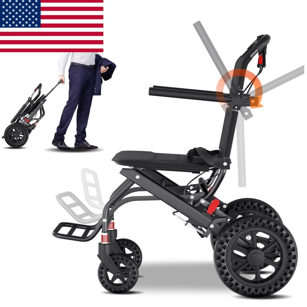 Ultra-Lightweight Foldable Portable Transport Wheelchair With ...