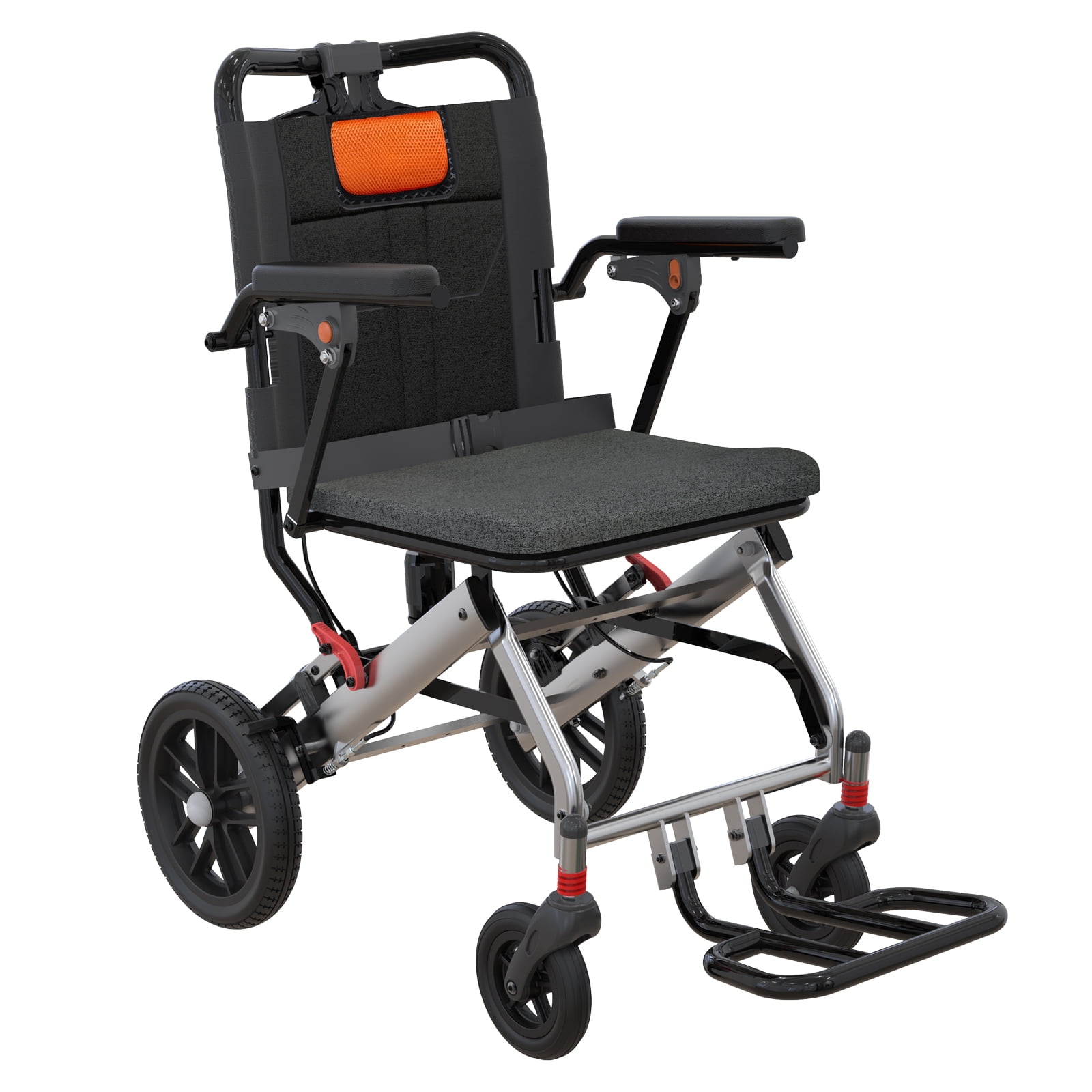 Ultra Lightweight Transport Wheelchair for Adults with Handbrake ...