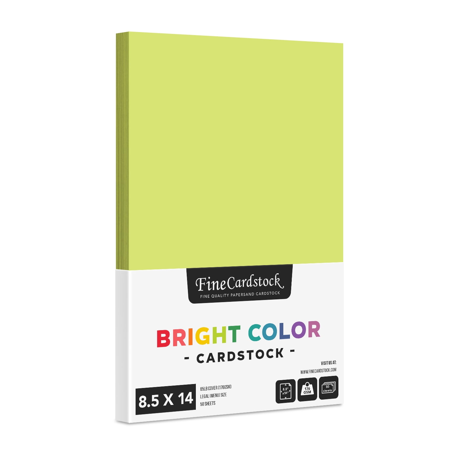 Ultra Lime Bright Color Cardstock Paper – Great for Arts and Crafts ...