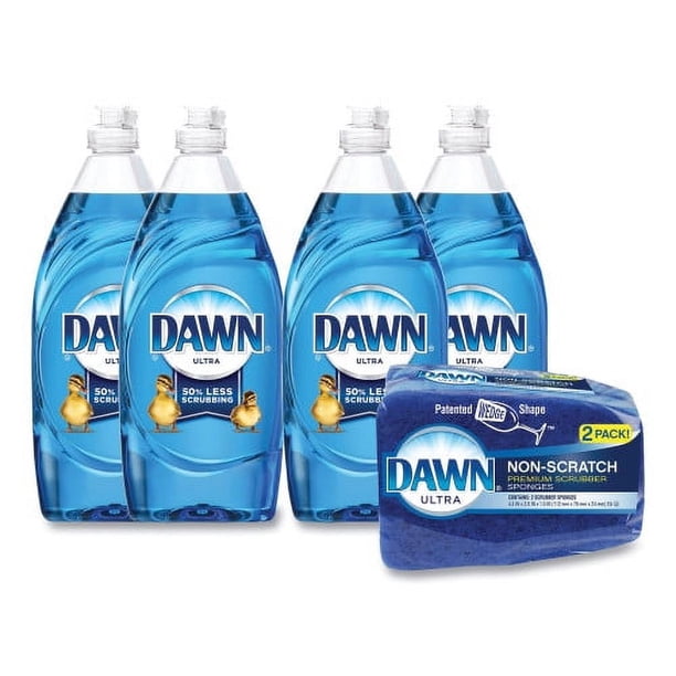 Ultra Liquid Dish Detergent, Dawn Original, 19.4 oz Bottle, 4/Carton ...