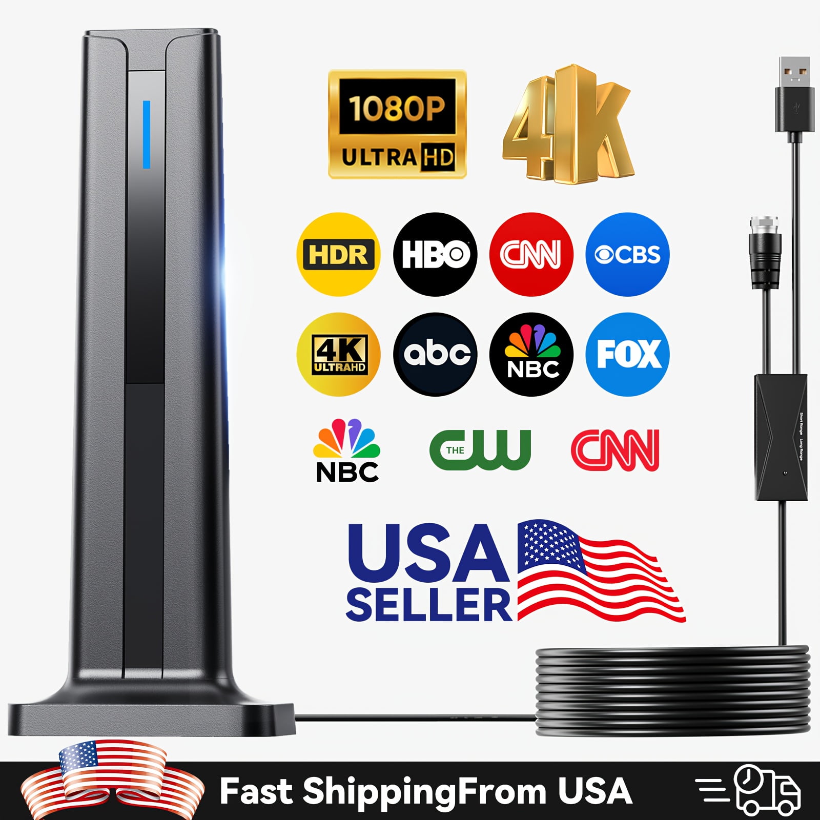 Ultra-Long Range 6000 Mile HDTV Antenna - Indoor Digital Signal ...