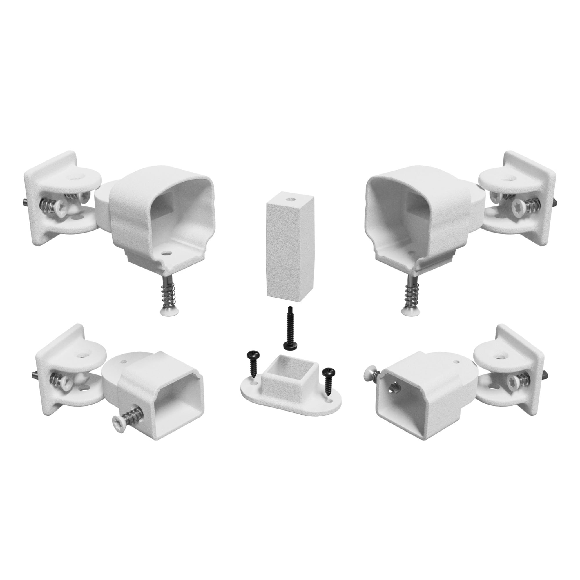 Ultra Max Adams Textured White Aluminum Horizontal Angle Railing ...