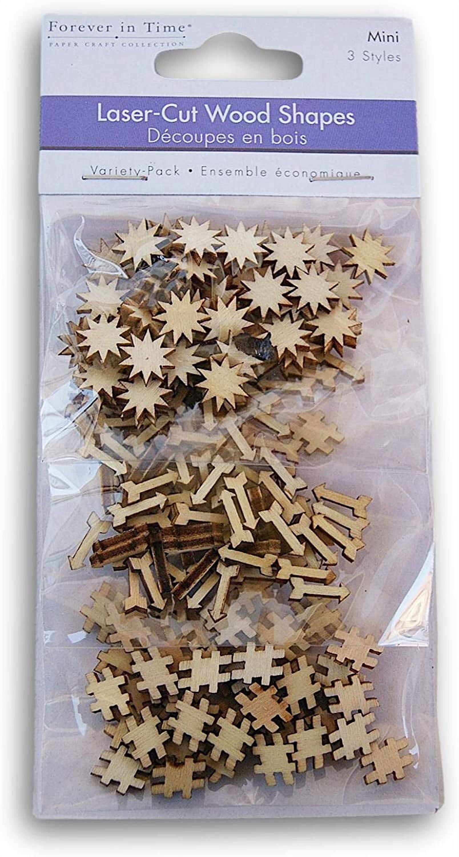 Ultra-Miniature Laser Cut Wood Shapes - Stars, Arrows, Hashtags ...