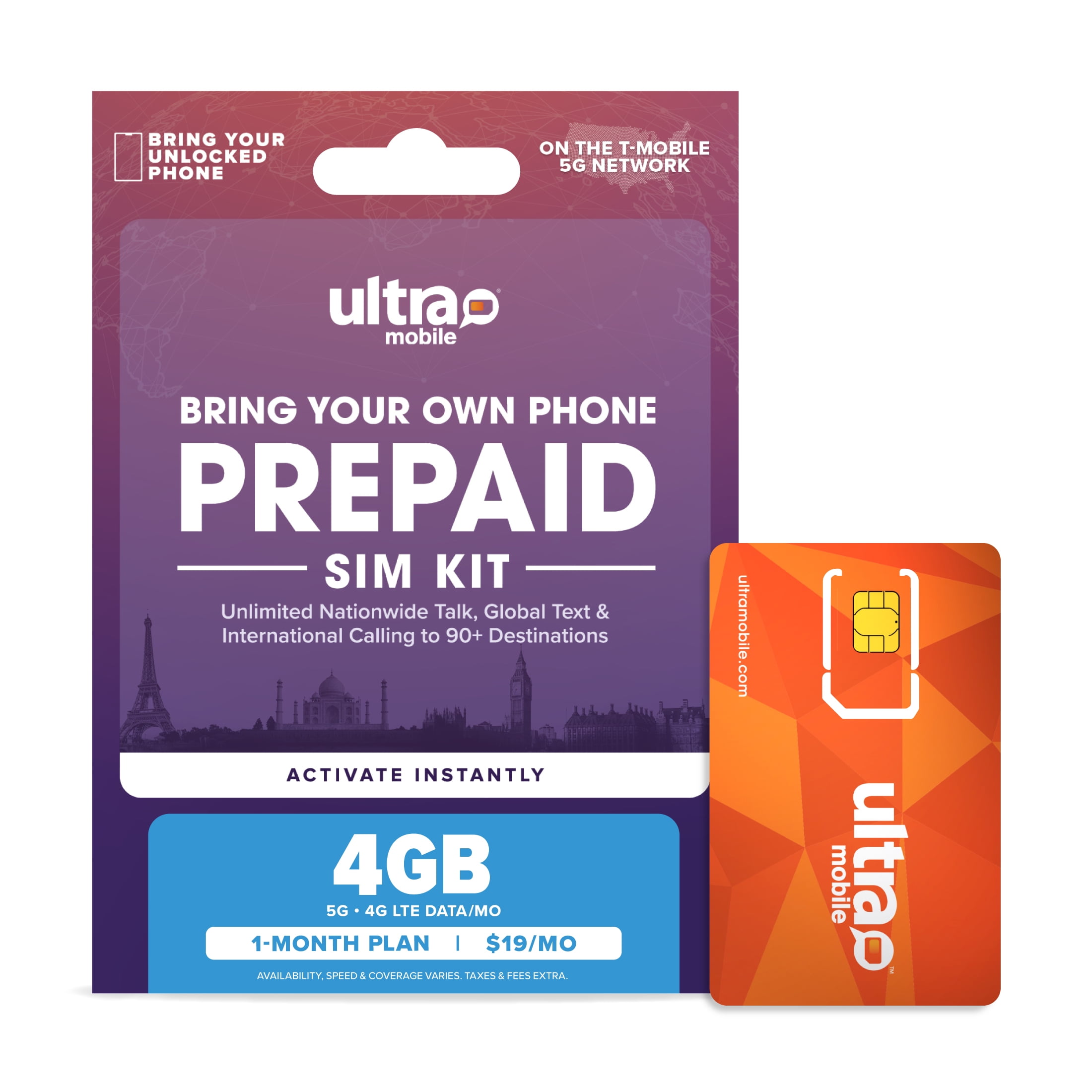 Ultra Mobile 30 Day Wireless Prepaid SIM Card Kit, 4GB Plan - Walmart.com