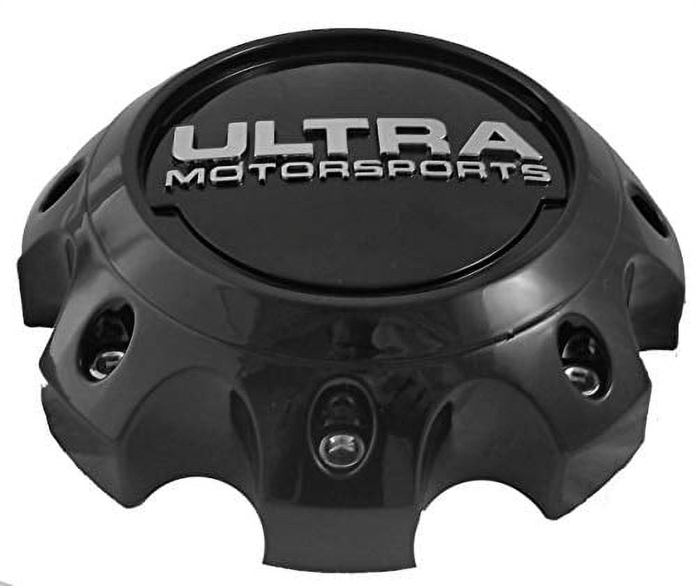 Ultra Motorsports 6 Lug Gloss Black Wheel Center Cap (Qty 4) Pn: 89 ...