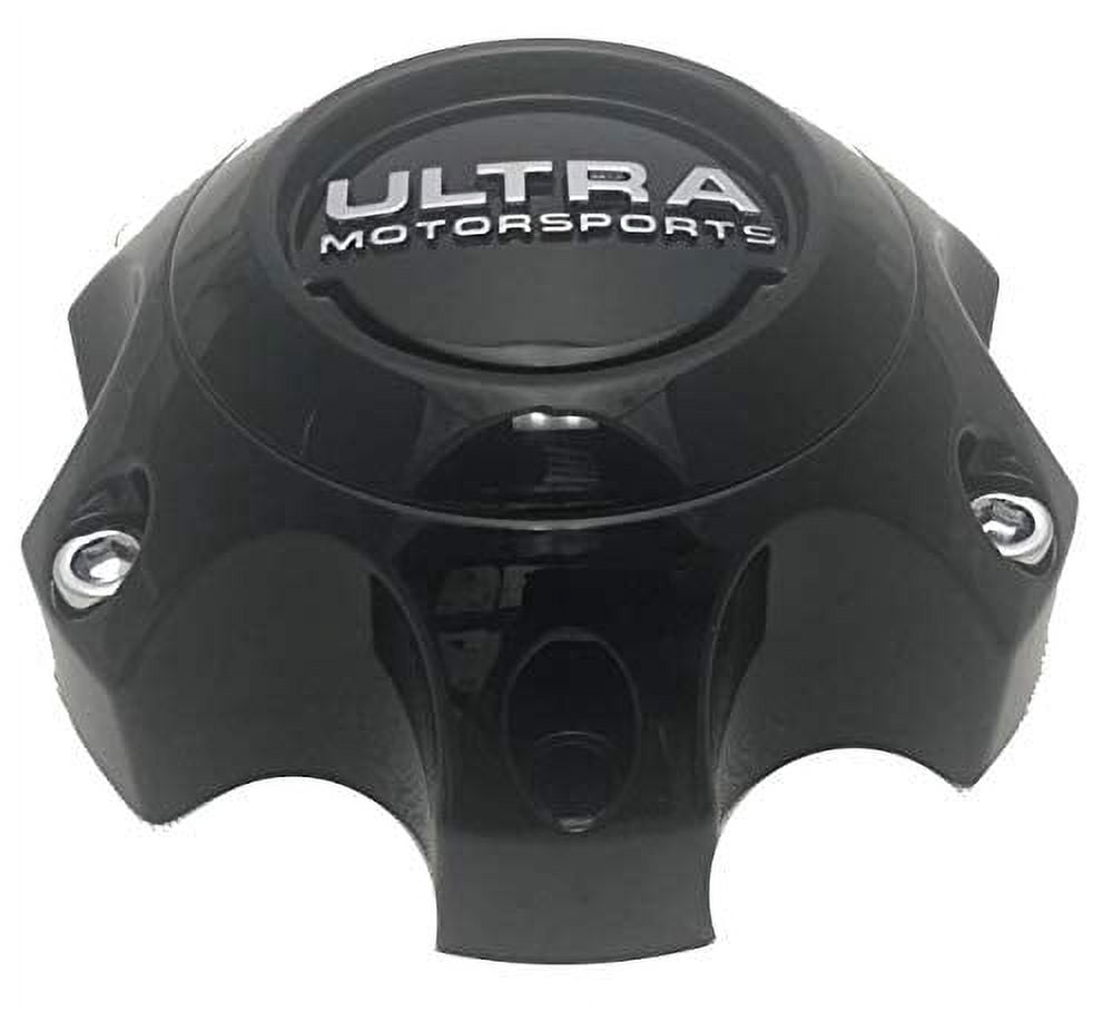 Ultra Motorsports 6 Lug Gloss Black Wheel Center Cap Set of 4 Pn: 89 ...